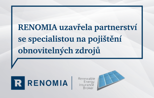 RENOMIA získala podíl ve specialistovi na pojištění obnovitelných zdrojů | RENOMIA
